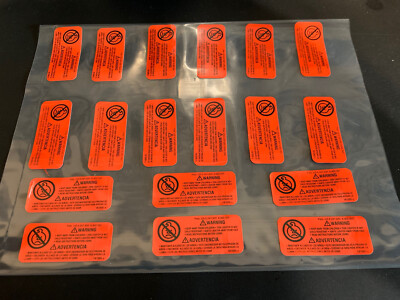 Lot 18Pcs Zippo Warning Label Stickers Orange Zippo Lighter Seal ...