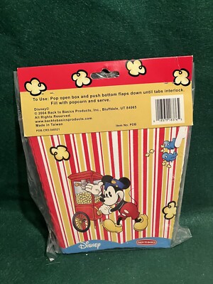 Ten Disney Popcorn Boxes Mickey Mouse Back To Basics New NOS | eBay