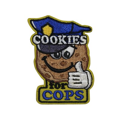 Cookies For Cops Embroidered Iron On Patch - Police Officer Boys Girls ...