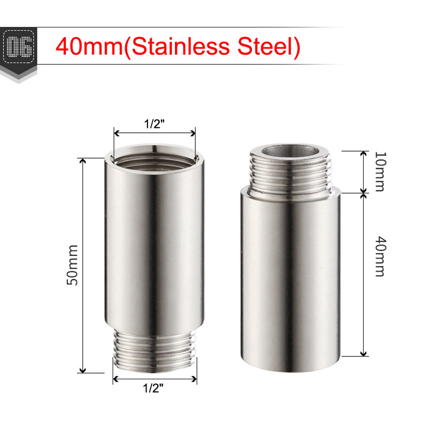 10-60mm 1/2" Female x Male Thread Extend Coupler Connector Fitting Pipe ...