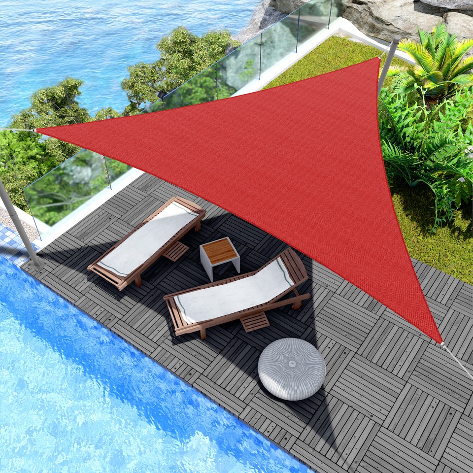 Sun Shade Sail Triangle Patio Awning Outdoor Garden Pool Canopy Shelter ...