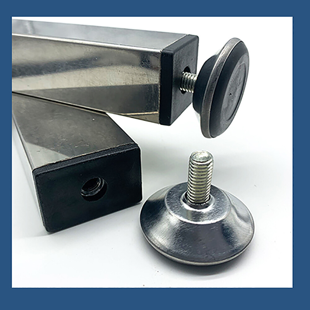 M8 Threaded Plugs Plastic Square Tube End Caps Furniture Adjustable ...