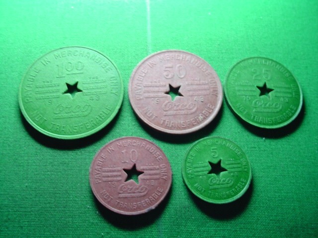 WV Coal Scrip 5 Pc. Set-Merrill Stores Company-Henlawson-WV-Logan ...