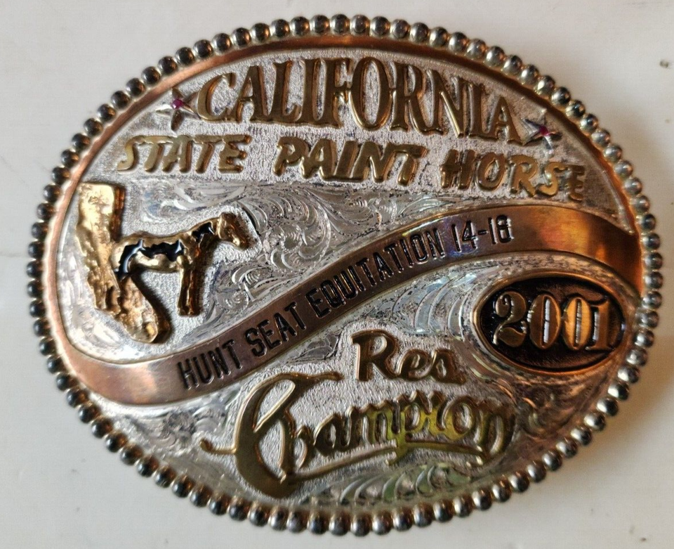 2001 - California State Paint Horse Res Champion Belt Buckle - Hunt ...