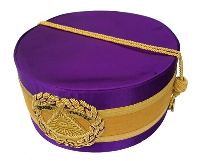 MASONIC Grand Master Crown Crowns CAP Purple HAT Size 59 | eBay