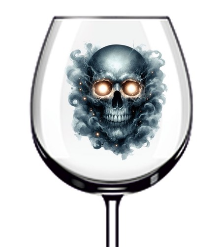 12x Watercolor Halloween Eerie Skull Vinyl Sticker Decal Tumbler Wine ...