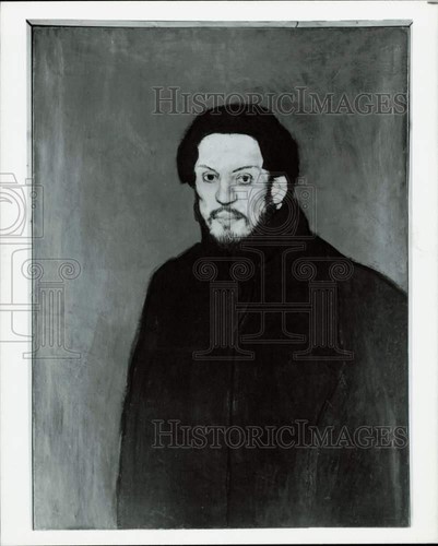 1901 Press Photo Pablo Picasso self-portrait displayed at MOMA in New ...