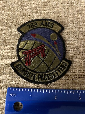 USAF 733rd AMS Air Mobility Squadron Patch US Air Force Subdued 733 ...