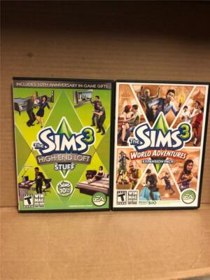 The Sims 3 World Adventures and The Sims 3 High End Loft Stuff PC DVD ...
