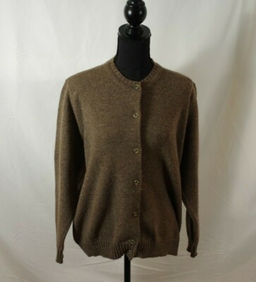 Kay Alexander Collection New Zealand Merino Wool Brown Sweater Cardigan ...