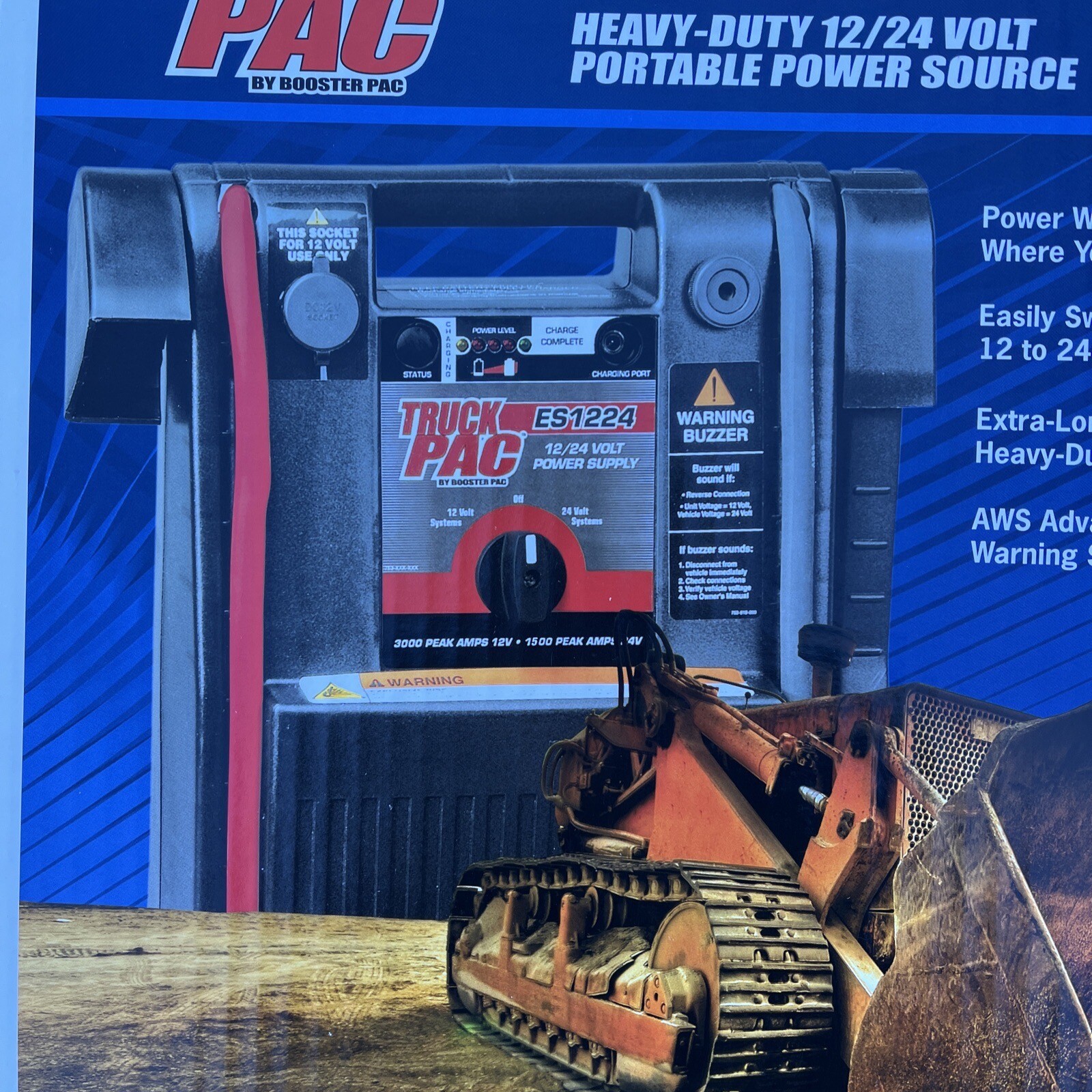 Solar ES1224 Truck Pac 3000 Peak Amp 12/24 Volt Jump Starter for sale ...