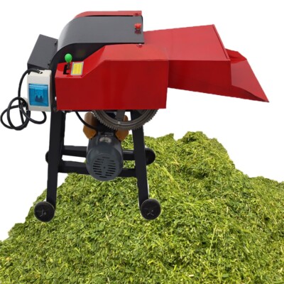 220V 6-Blade Hay Cutter Pulverizer Grass Crusher Farm Shredder 500 ...