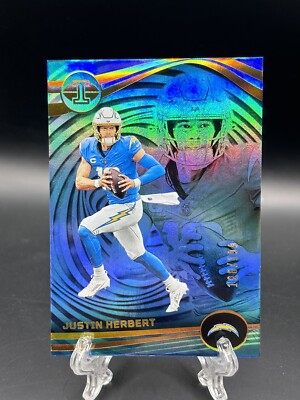 2023 Illusions Justin Herbert Light Blue Parallel /199 Color Match SP ...