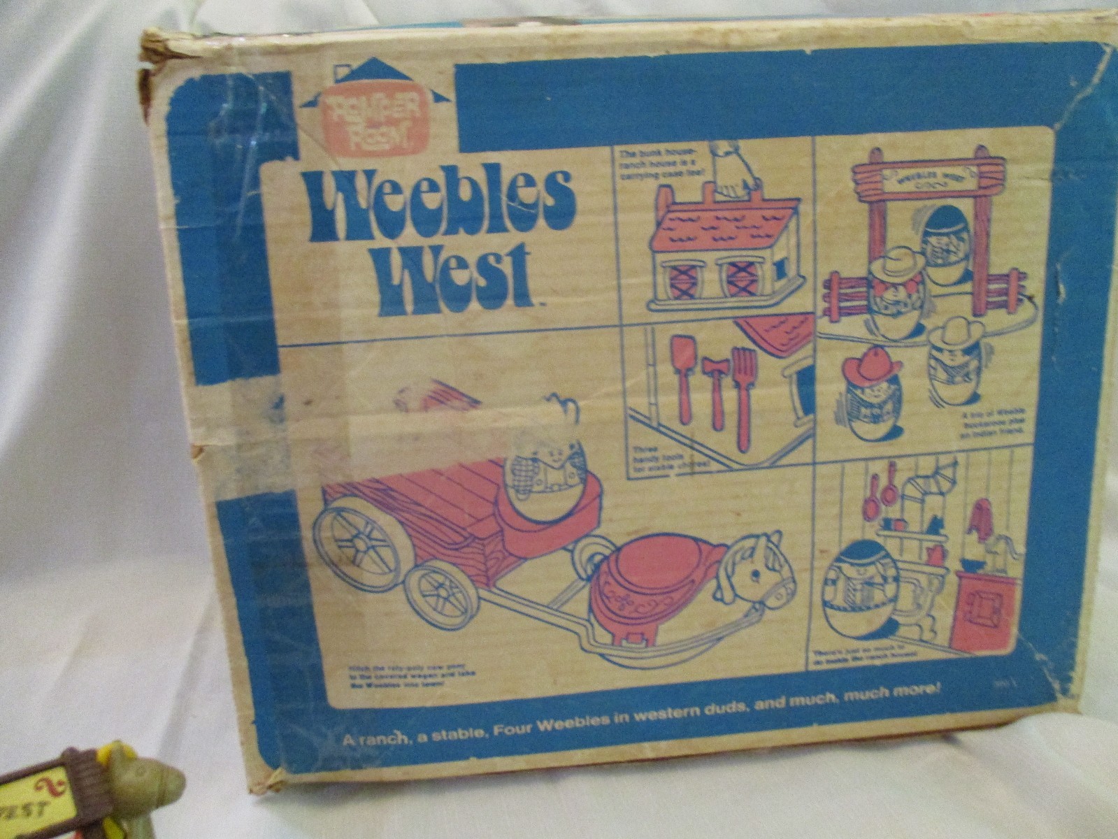 Vintage 1974 Hasbro Weebles West Cowboy Ranch Western Cowboy Horse Barn ...