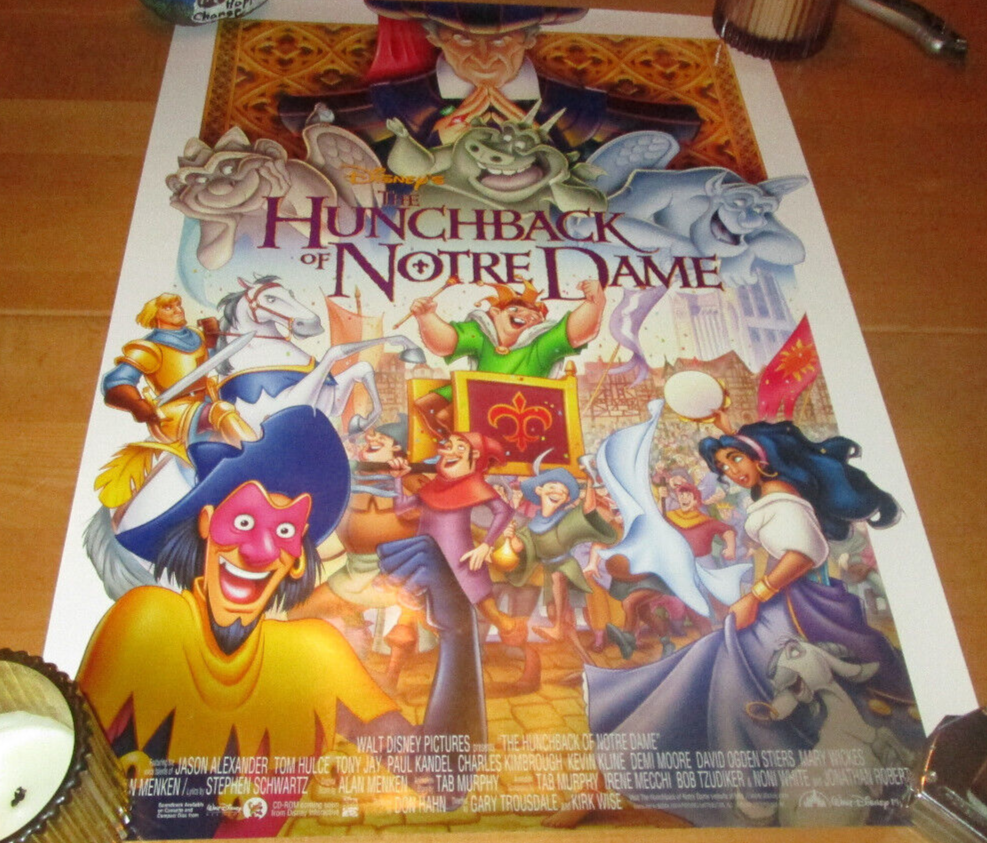 The Hunchback of Notre Dame Walt Disney video movie poster 1997 18x27 ...