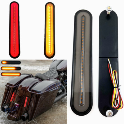 2Pcs Rear Fender/Bagger LED Brake Tail Light Turn Signal Bar For Harley ...
