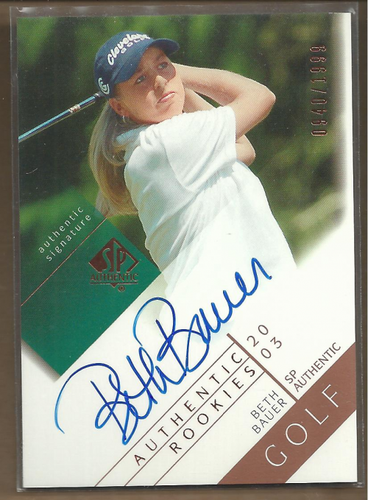 2003 SP Authentic #128 Beth Bauer Auto 940/1999 RC | eBay