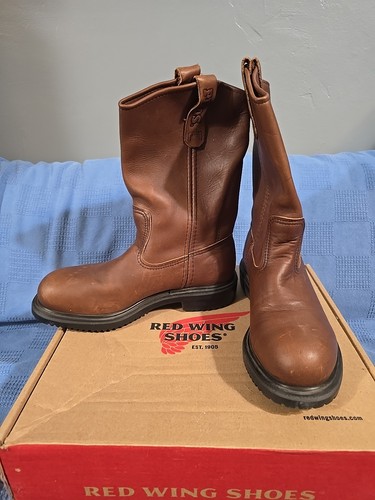 Red Wing Shoes Pecos Boots 1105 Size 6. Brown Leather USA Supersole Oil ...