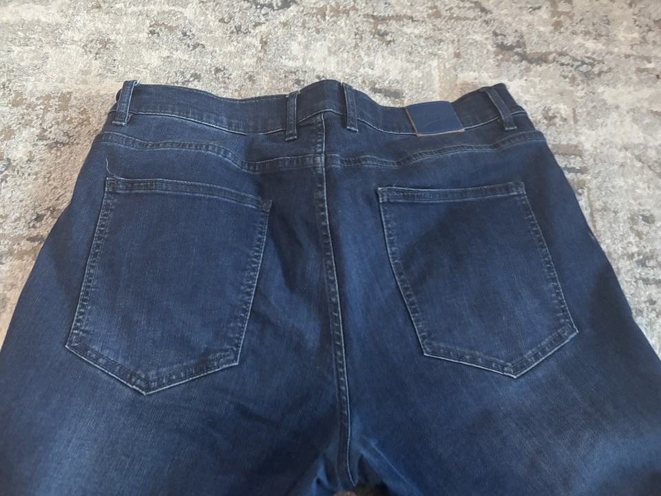 Mugsy Blue Fultons Classic Fit Casual Preppy Work Stretch Denim Jeans Men 36x32 | eBay