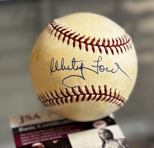 Whitey Ford Signed Signed Autographed OAL Baseball (toning) - JSA ...