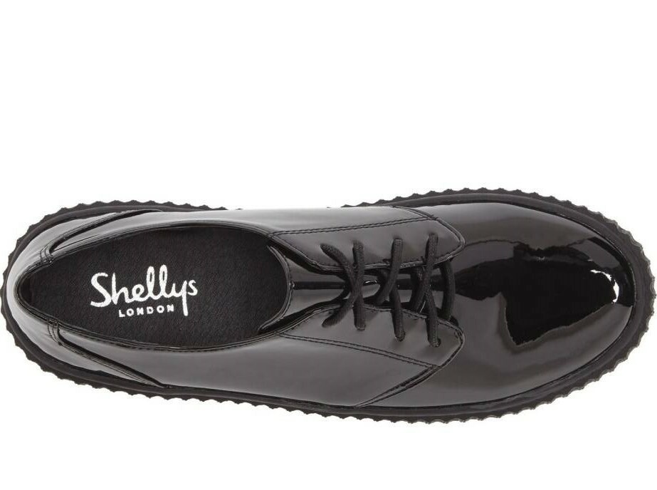 SHELLYS LONDON Women's 'Peter' Black Patent Leather Creeper Shoes Size ...