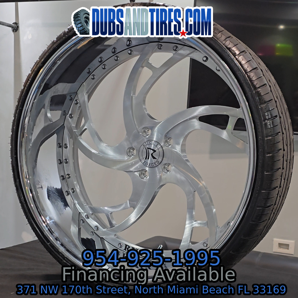 24 Inch Rucci Banks Bushed Chrome Wheels Rims 24x10 255/25Z24 Lexani ...