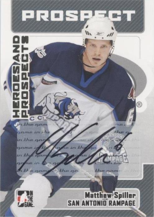 2006-07 In the Game Heroes and Prospects - Autographs Matthew Spiller # ...