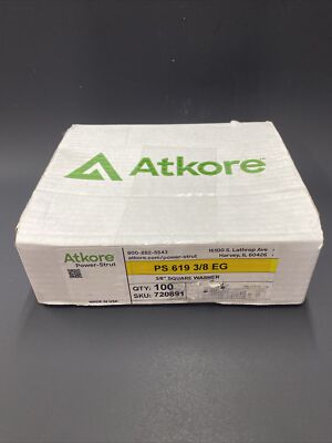 100 Count Sealed Atkore Power Strut PS619 3/8" Hole EG Square Unistrut ...