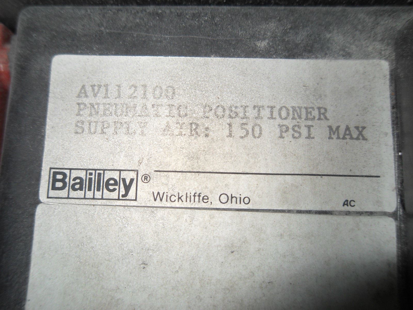 Bailey AV112100 Pneumatic Positioner With Manifold for sale online | eBay