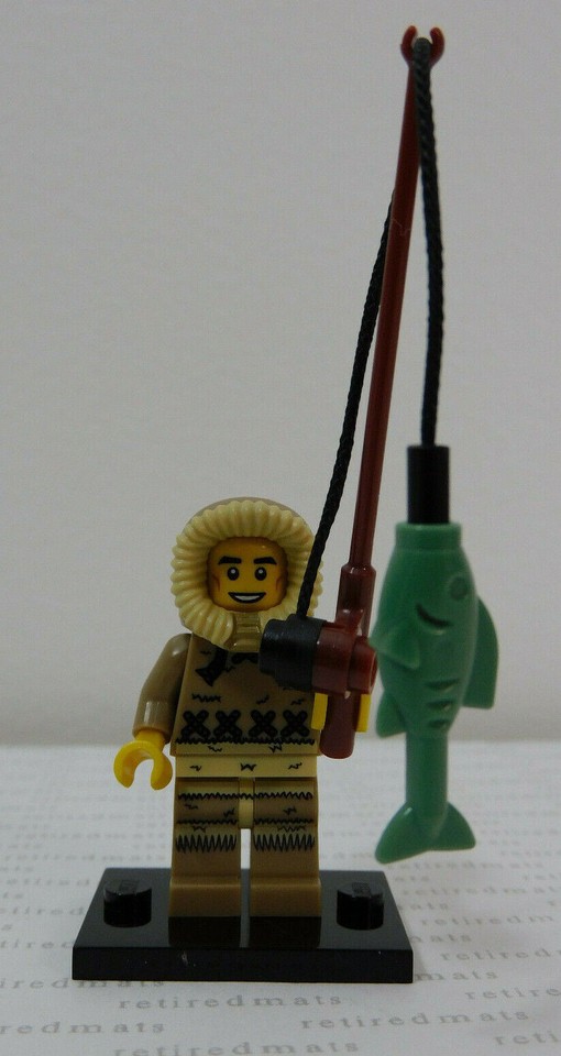 LEGO 8805 Minifigure Series 5 ESKIMO MAN ICE FISHERMAN Fishing Pole ...