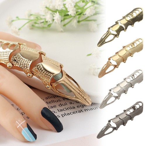 Fashion Full Finger Knuckle Punk Rings Finger Claw Ring Joint Armor ...