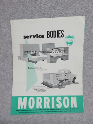1950's MORRISON SERVICE BODIES Catalog,Sales Brochure,Ad Flyer, Nearly ...