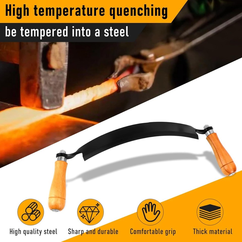 10 inch Draw Shave Knife Curved Draw Knife Woodworking Scraper ...