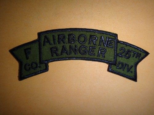 F Co. AIRBORNE RANGER 25th Infantry Division Vietnam War Subdued Scroll ...