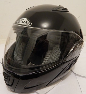 Motorcycle Helmet Zox Condor Modular with sunshield Black Large New | eBay