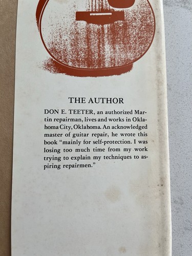 The Acoustic Guitar By Don Teeter Hardcover First Edition 1975 Very ...