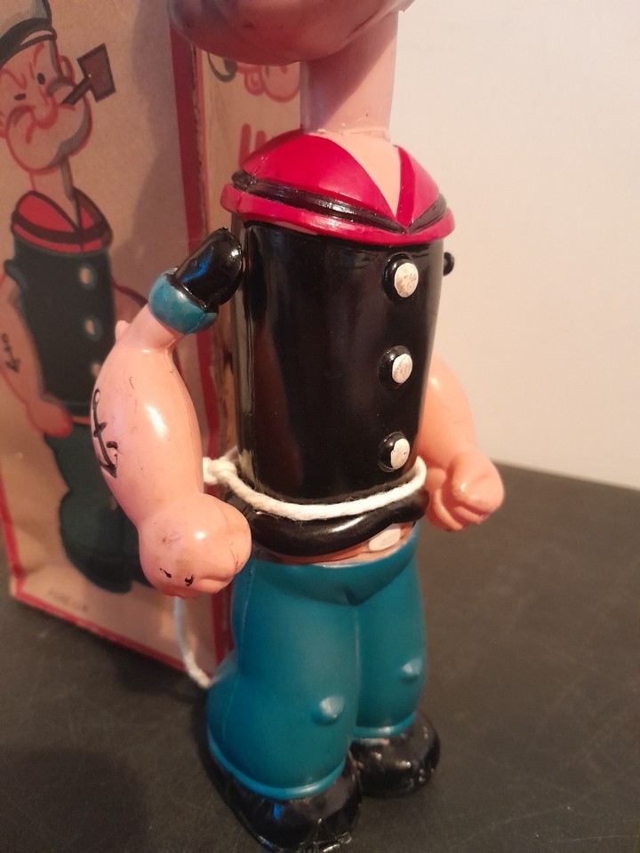 Rare 1930's Japan Tin & Celluloid Wind-up Popeye Figure with Original ...