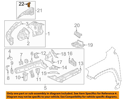2018-2024 GMC Terrain Fender Upper Bracket GM OEM | 23169452 | OE | Left