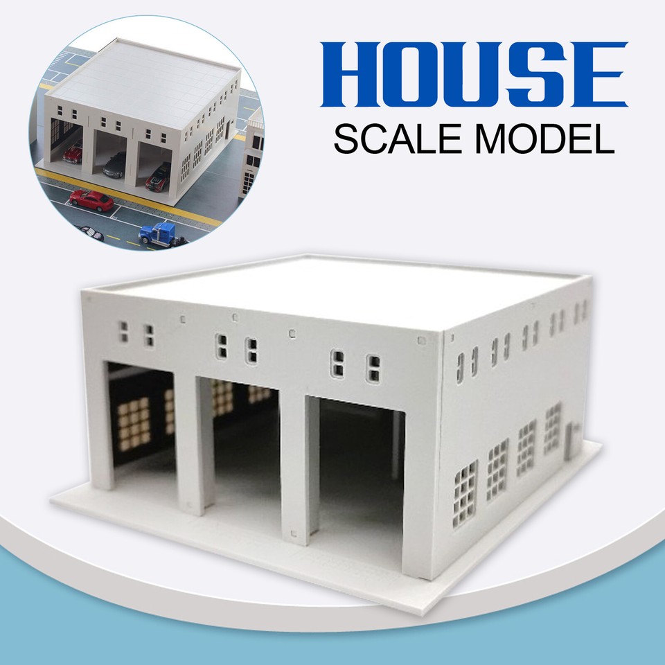 1:87 HO Scale Outland Models Railway Layout Model Train Engine House 3 ...