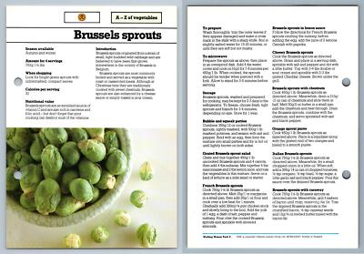 Brussels Sprouts - A-Z Of Vegetables - Working Woman's 1980s Recipe ...