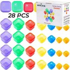Color-Coded 28-Piece Food Portion Containers with 21-Day Diet Guide ...