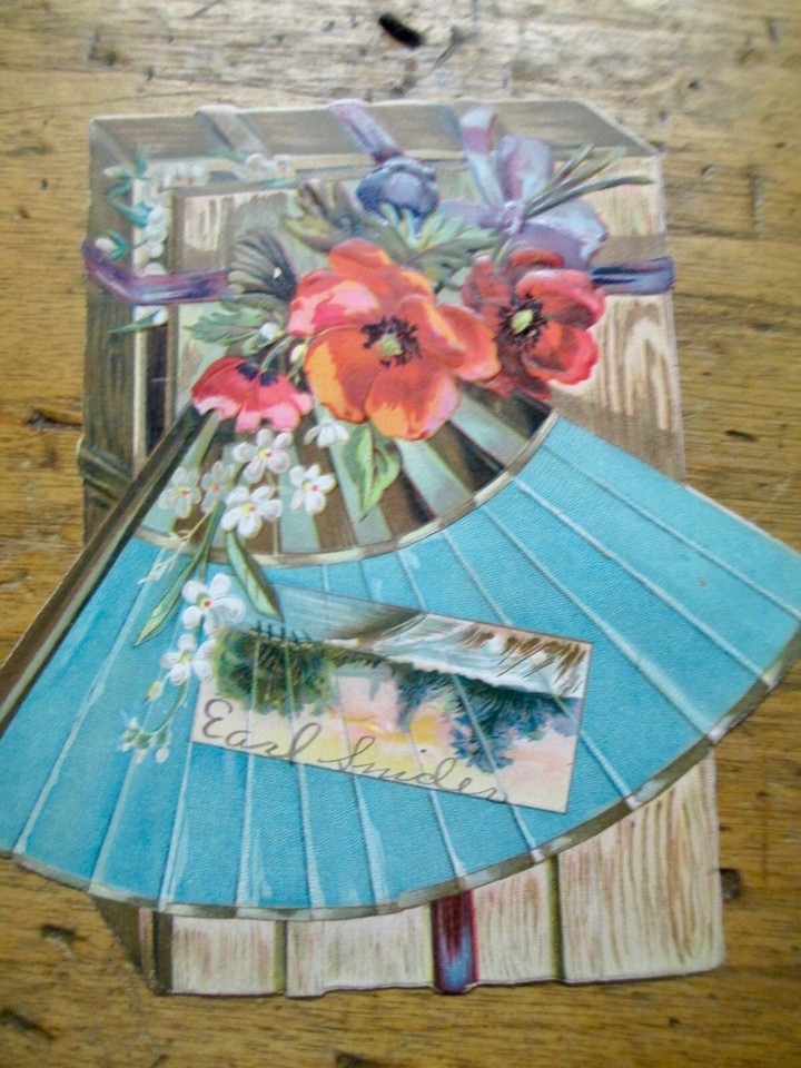 3 ADVERTISING Die Cut FAN DEUSTER CORN PLANTERS BURDOCK BLOOD BITTERS EASTER 24 | eBay