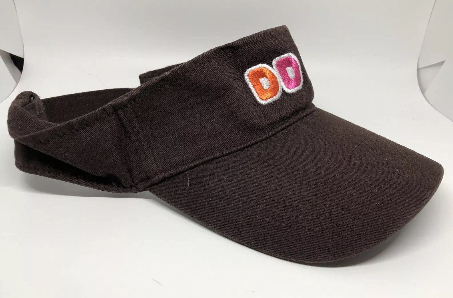 Dunkin Donuts DD Visor Cap Hat Adult Adjustable Brown 100% Cotton | eBay