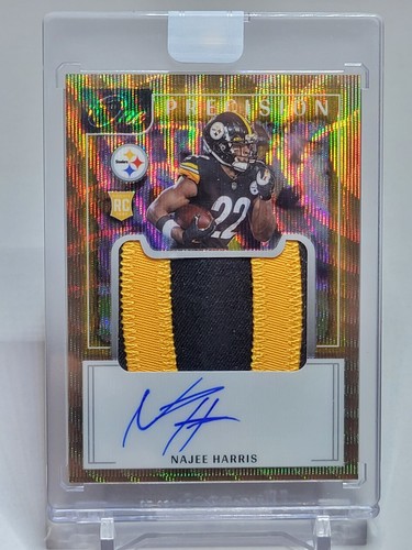 2021 Panini One Precision Najee Harris Rookie Patch Auto RPA #313 Gold ...