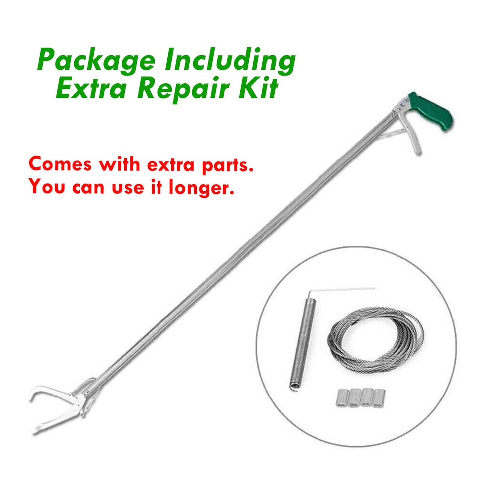 47” Snake Tongs Reptile Catcher Grabber Heavy Duty Wide Jaw Handling ...