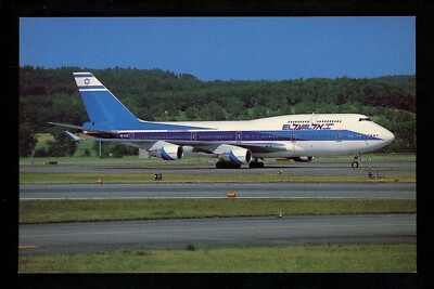 Aviation Airplane Airline postcard EL AL Israel Air 4X-ELB BUCHair CARD ...
