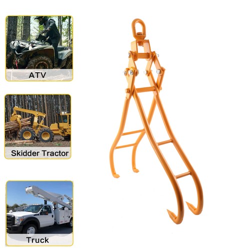 36" 4 Claw Log Grapple Logging Tongs Lifting Timber Claw Hook for ...