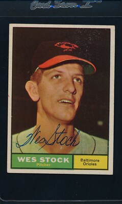 1961 Topps #26 Wes Stock Orioles Signed Auto *38968 | eBay