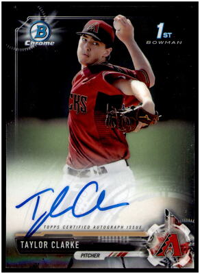 2017 Bowman #CPA-TC Taylor Clarke Chrome Prospect Autographs | eBay