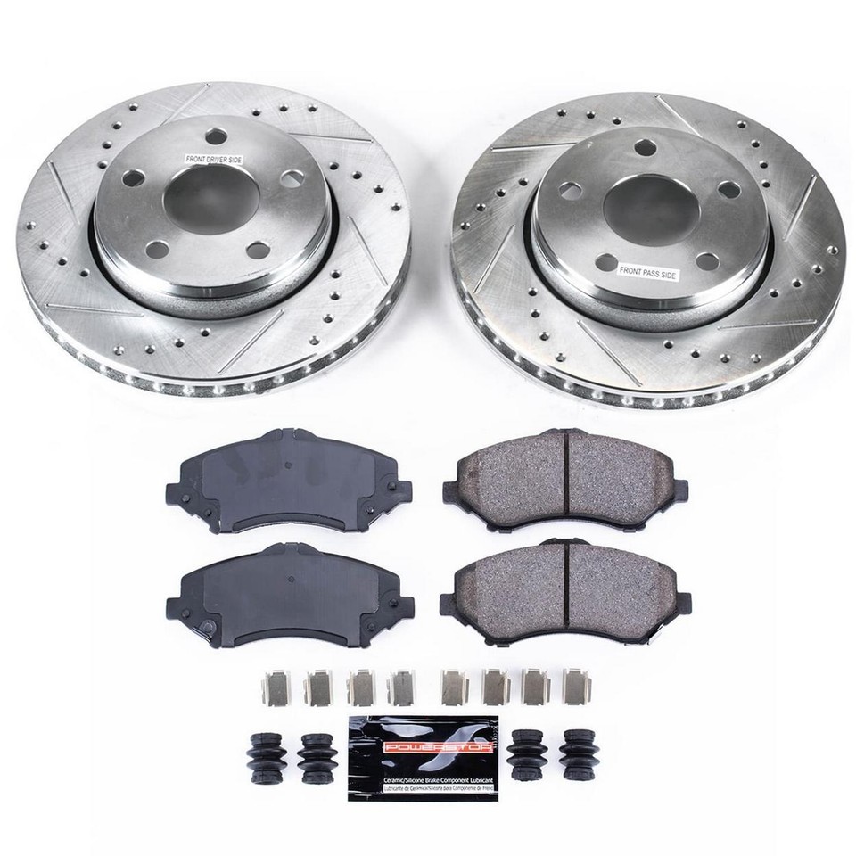 PowerStop Z23 Daily Driver Carbon-Fiber Ceramic Brake Pad and Drilled ...